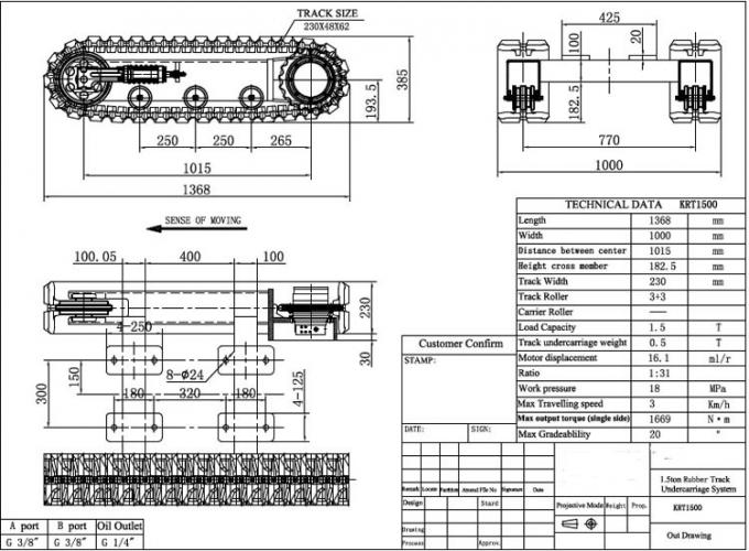 Steel Undercarriage track assembly Steel crawler chassis For Crawler ...